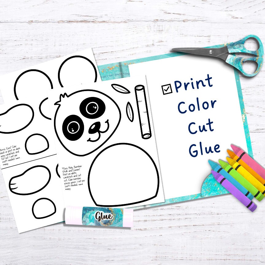 Panda Bear Craft, Kids Printable Craft Template, Zoo Animal Craft ...