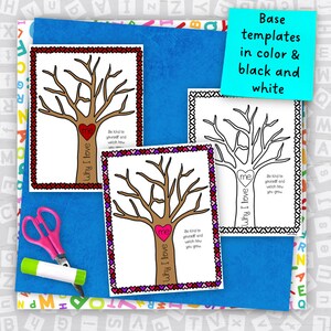 Self Affirmation I Love Me Tree Kids Printable Kids Craft Template ...