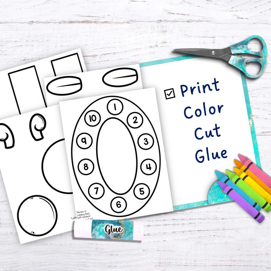 Number Ten Craft, Kids Printable Craft Template, Number Recognition ...
