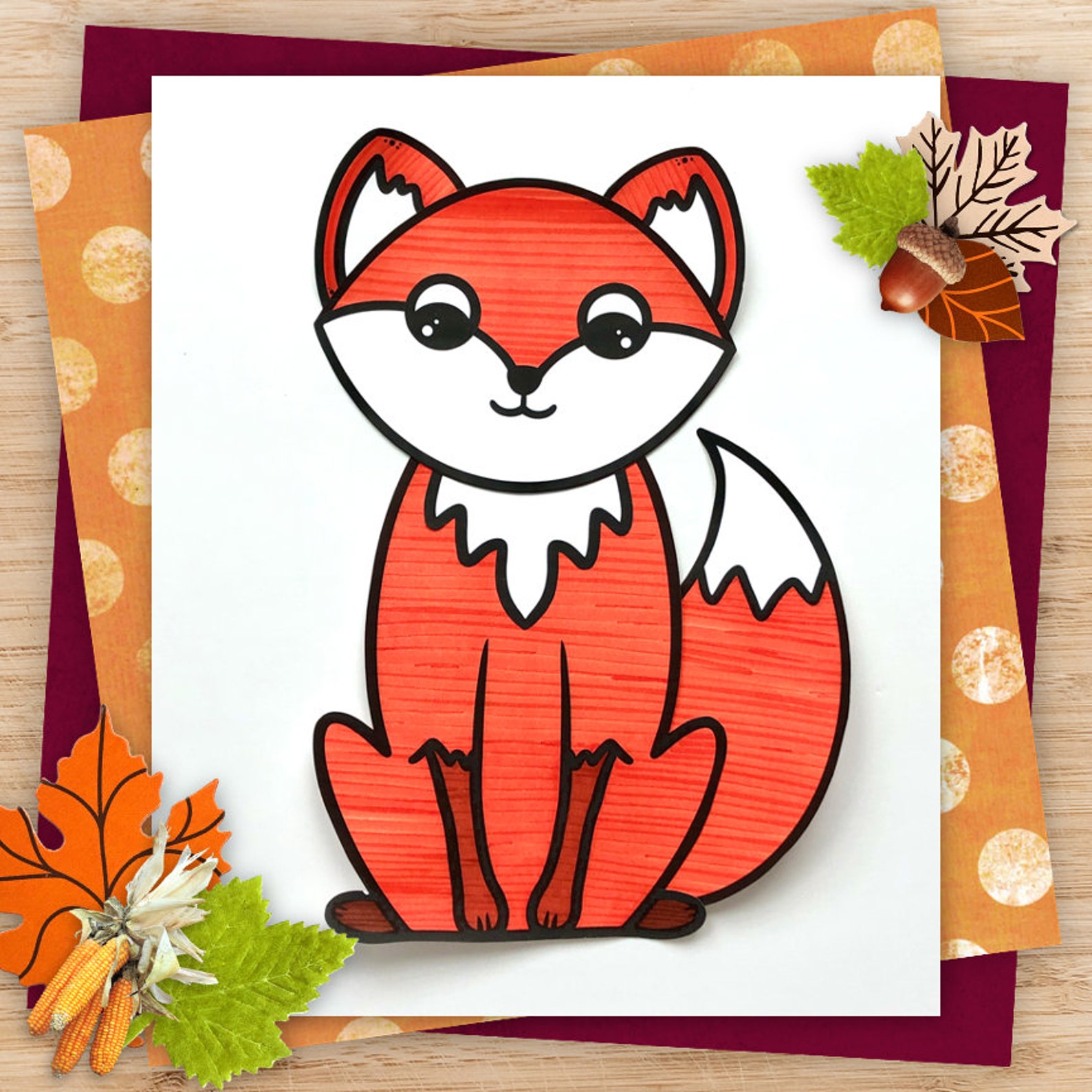 Printable Kids Fox Craft Template, Forest Animals, Woodland Animals ...
