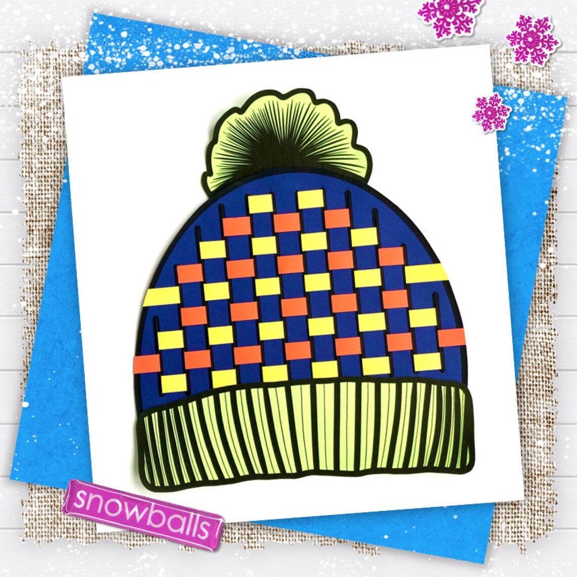 Winter Hat Kids Printable Craft Template Winter Craft - Etsy