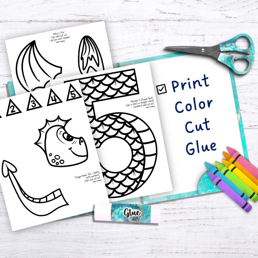 Number Five Craft, Kids Printable Craft Template, Number Recognition ...