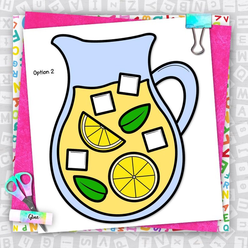Lemonade Craft, Kids Printable Craft Template, Letter L, End of Year ...