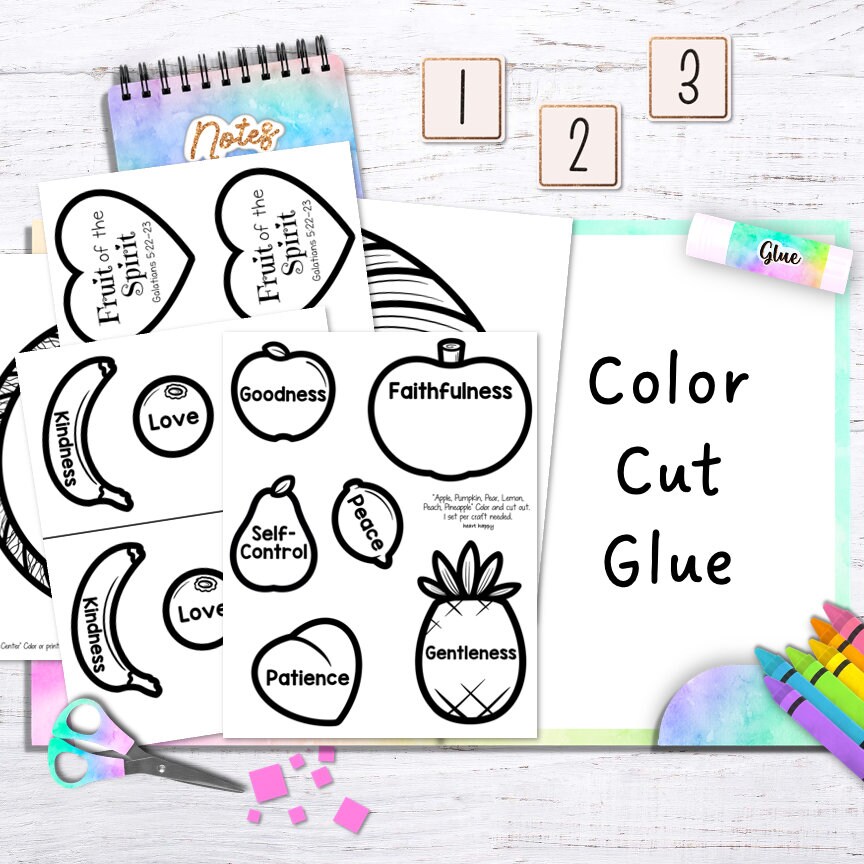 Fruit of the Spirit Cornucopia Religious Kids Printable Craft Template ...