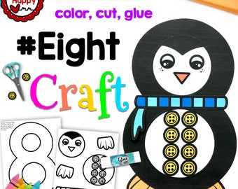 Number Seven Craft, Kids Printable Craft Template, Number Recognition ...