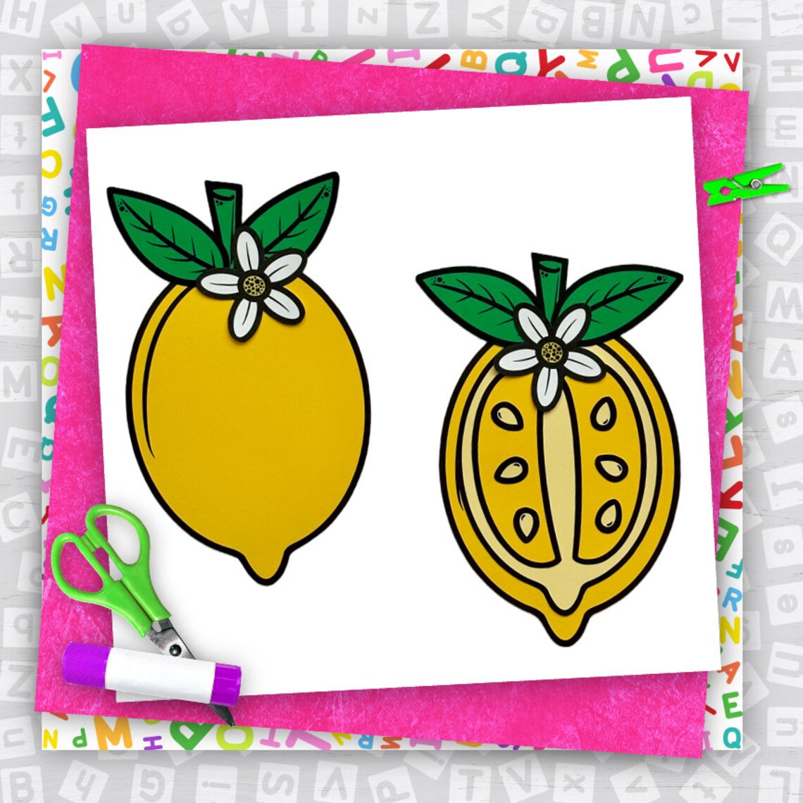 Lemon Craft, Kids Printable Craft Template, Fruit Craft, Letter L ...