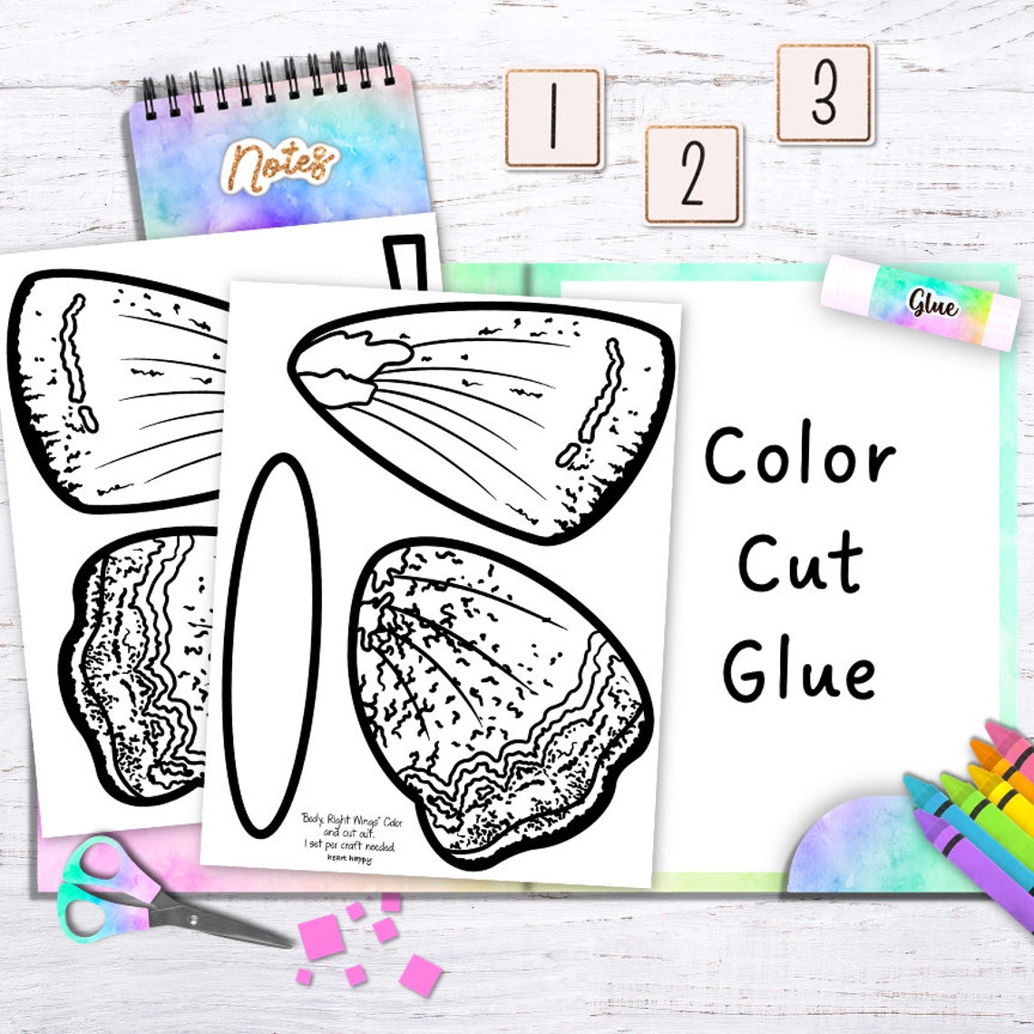 Butterfly Craft, Kids Printable Craft Template, Spring Craft, New ...