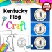 Kentucky Flag Craft, Kids Printable Craft Template, Kentucky State ...