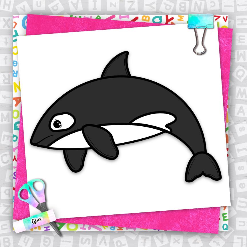 Orca Craft, Kids Printable Craft Template, Ocean Animals, Mammals ...
