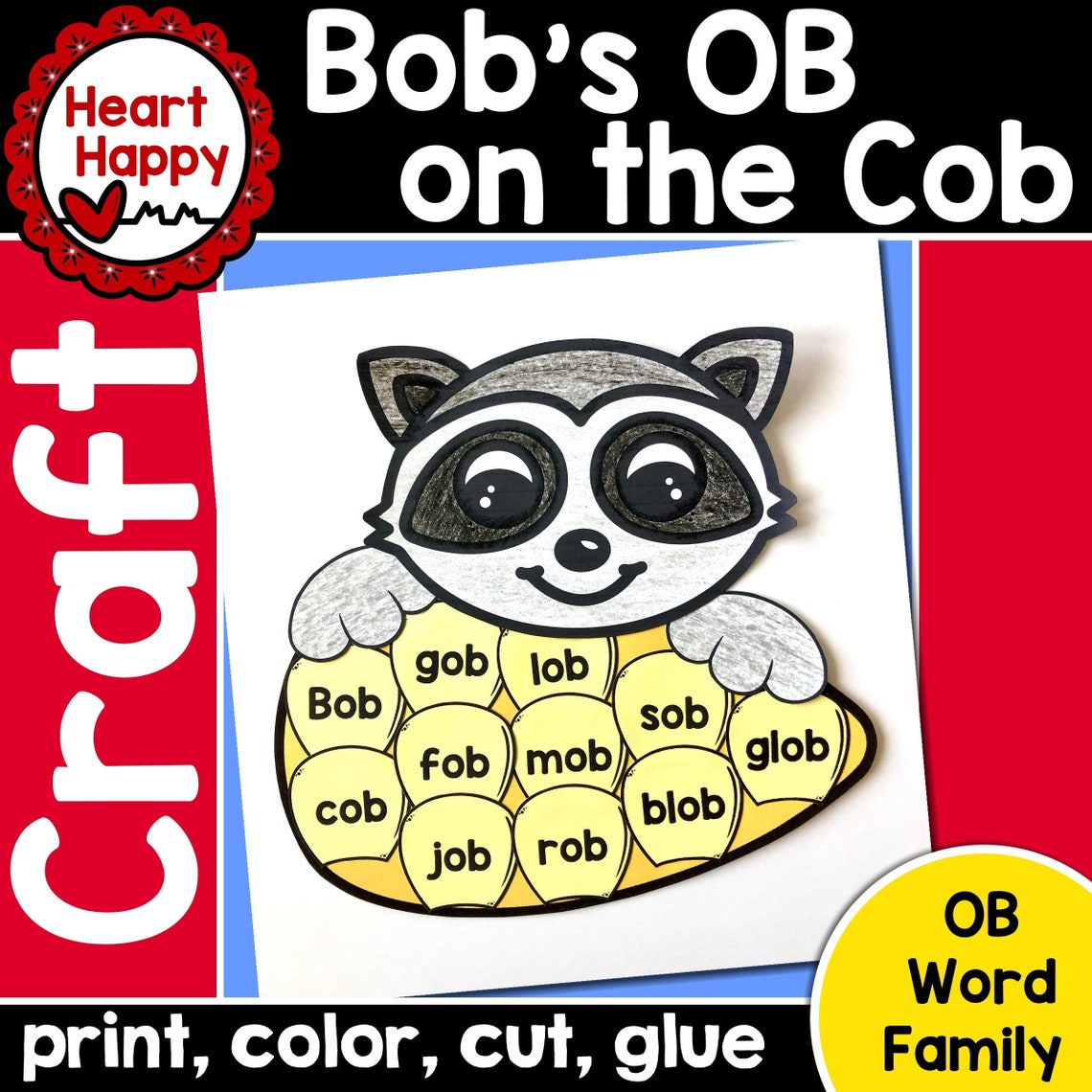 Bob's OB on the Cobshort O Craftob Word Family - Etsy