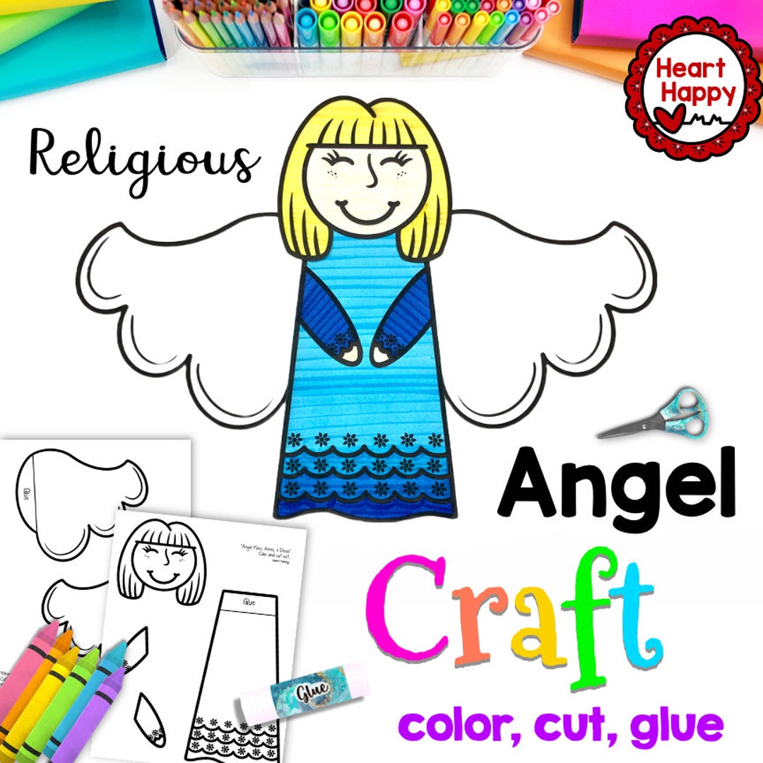 Angel Kids Printable Craft Template, Kids Religious Craft, Sunday ...