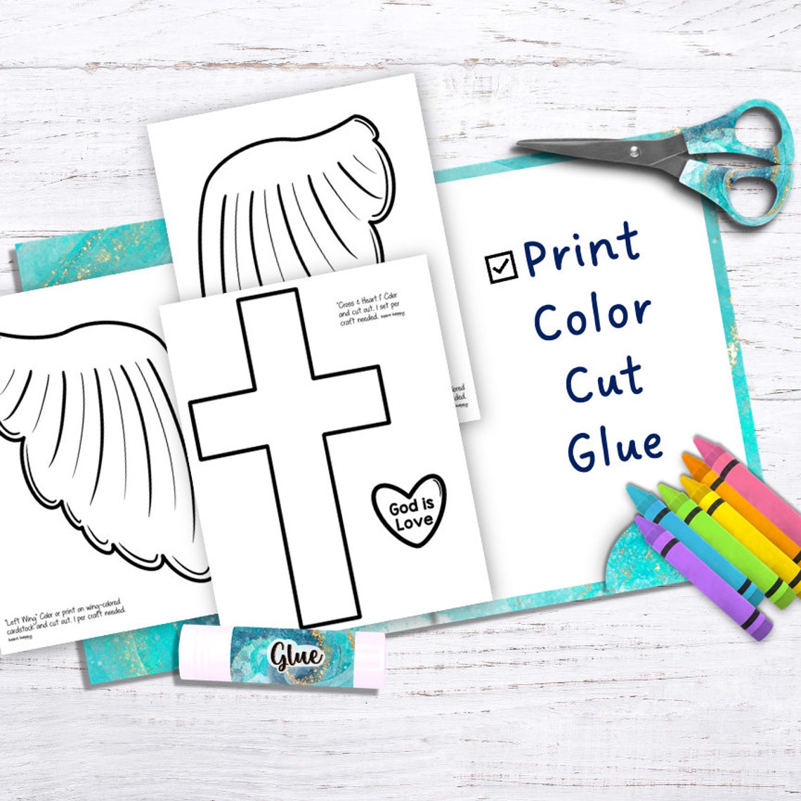 Cross Kids Printable Craft Template, Kids Religious Craft, Easter Craft ...
