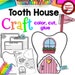 Tooth Craft, Kids Printable Craft Template, Dental Hygiene Month, Tooth ...
