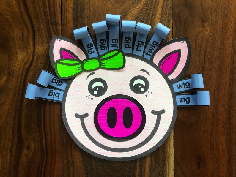 Pig's IG WigShort I CraftIG Word Family CraftPrintable | Etsy