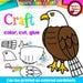 Eagle Craft, Kids Printable Craft Template, US National Symbols, Letter ...
