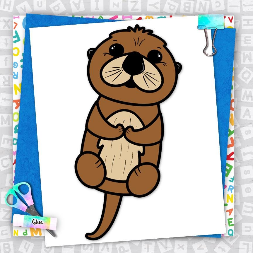Otter Craft, Kids Printable Craft Template, Letter O, Science ...