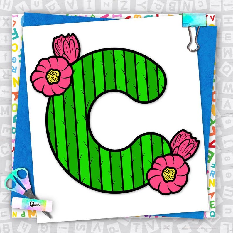 Letter C Cactus Craft, Printable Kids Craft Template, Alphabet Craft ...