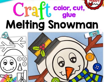 Winter Hat Kids Printable Craft Template, Winter Craft, Weaving, Paper ...