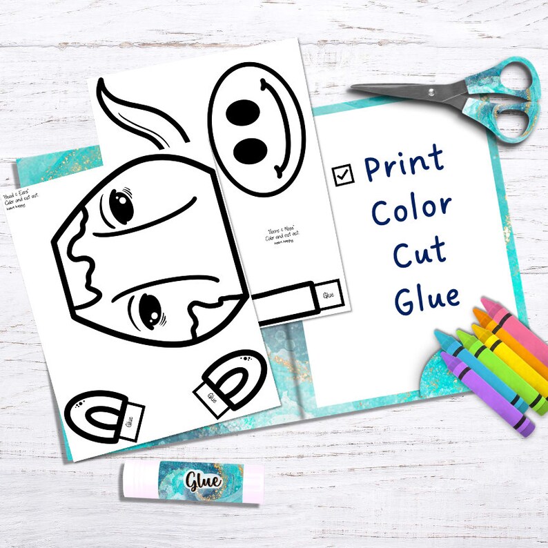 Texas Longhorn Craft, Kids Printable Craft Template, Animal Craft ...