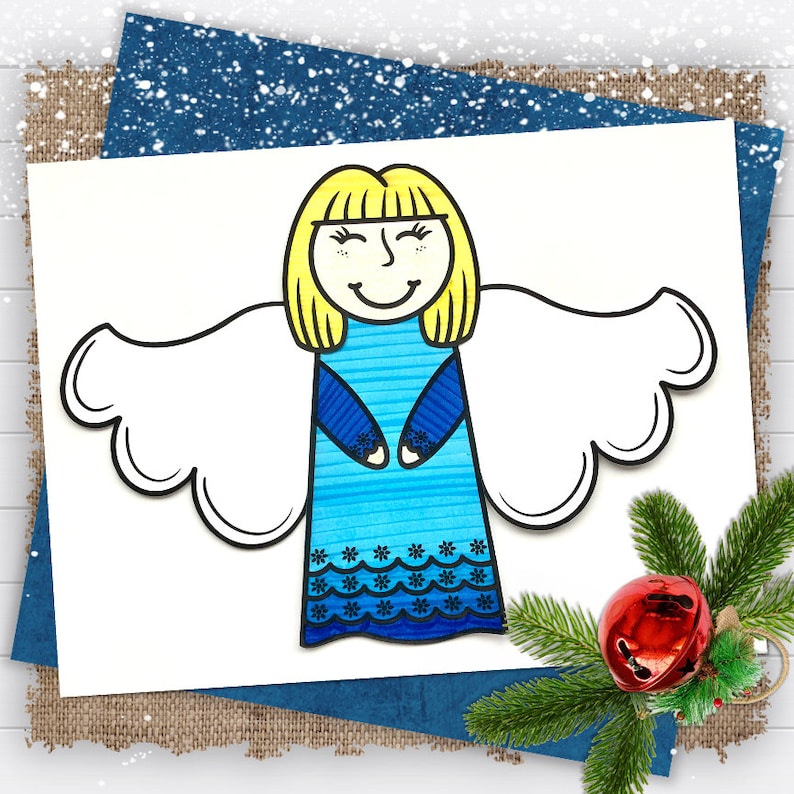 Angel Kids Printable Craft Template, Kids Religious Craft, Sunday ...