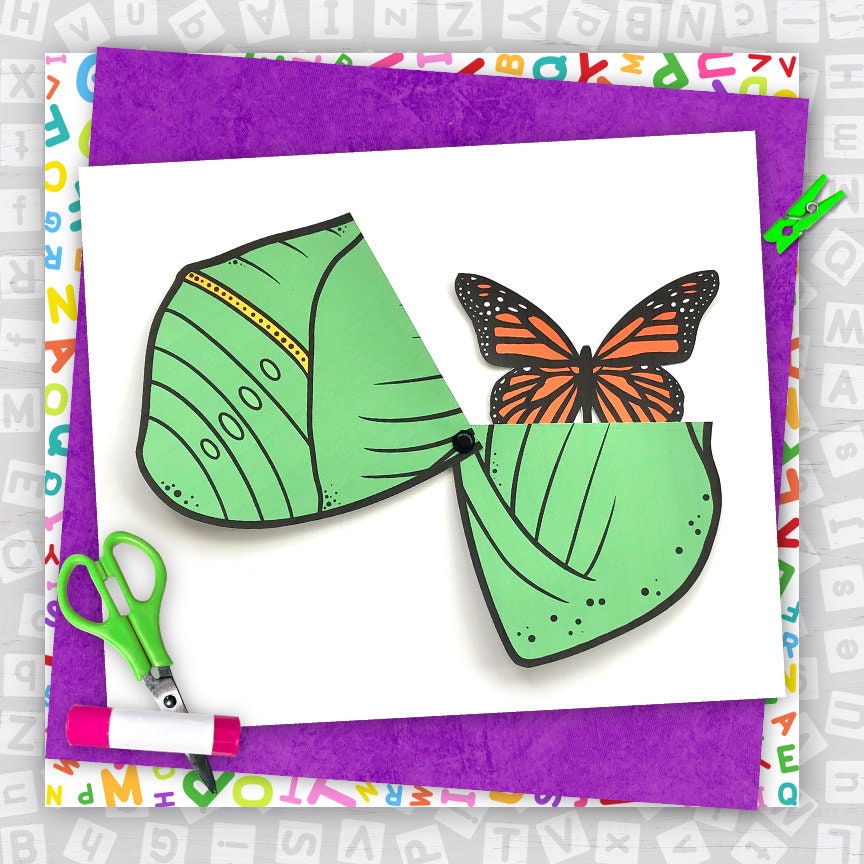 Butterfly Craft, Kids Printable Craft Template, Insect Craft, Spring ...