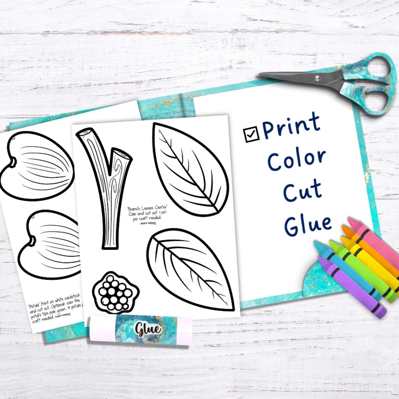 State Symbols Dogwood Tree Craft, Printable Kids Template, Spring ...