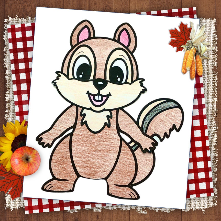 Printable Kids Chipmunk Craft Template, Forest Animals, Woodland ...