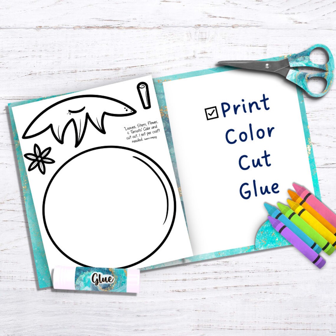 Tomato Craft, Kids Printable Craft Template, Vegetable Craft, Nutrition ...