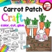 Bunny Tail in Carrot Patch, Kids Printable Craft Template, Spring Craft ...