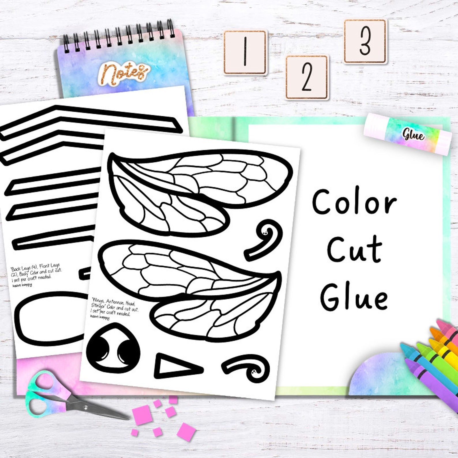 Tarantula Hawk Wasp Craft, Kids Printable Craft Template, Insect ...