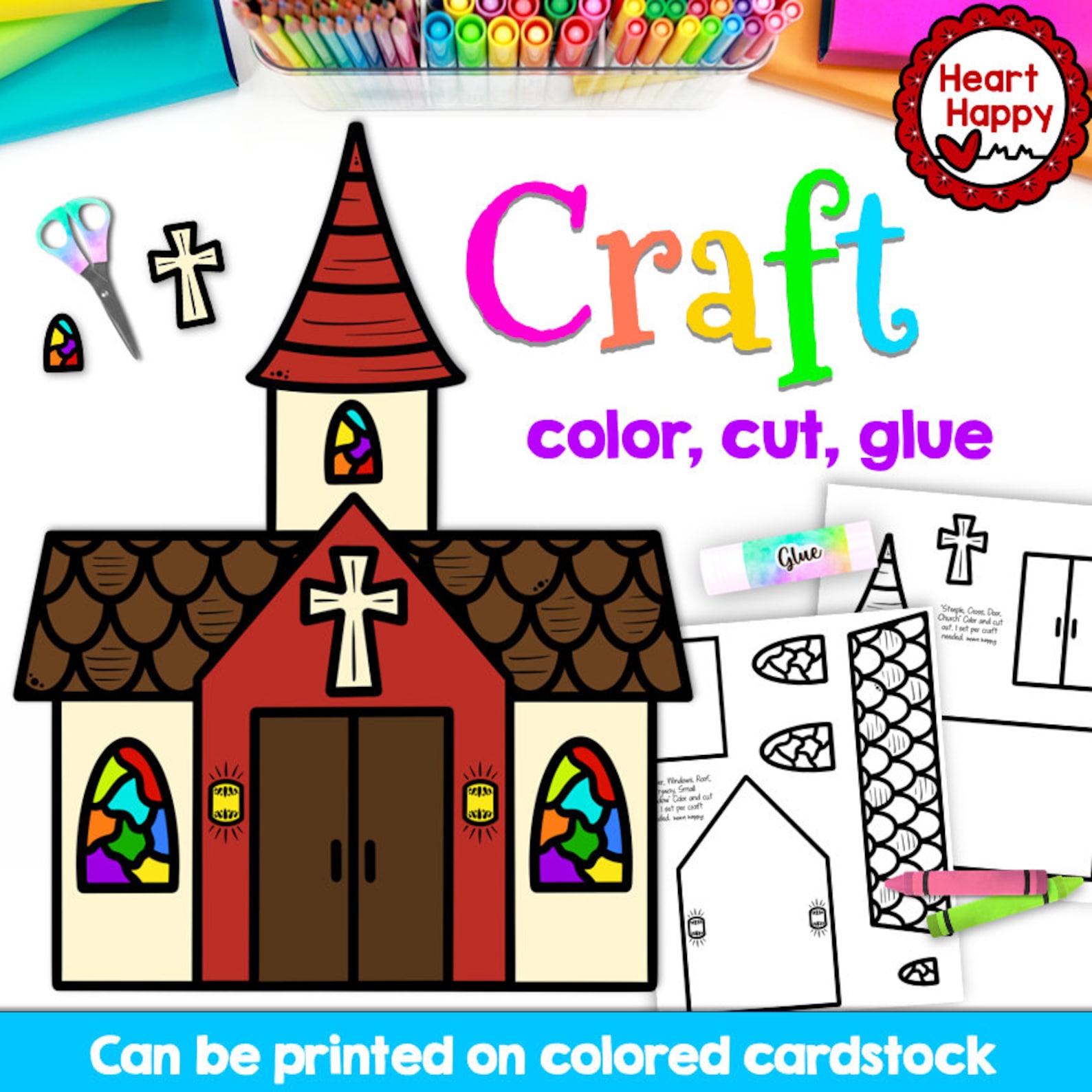 Church Craft, Kids Printable Craft Template, Religious Craft, Sunday ...