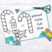 Candy Cane Wreath Kids Printable Holiday Craft Template, Winter Craft ...