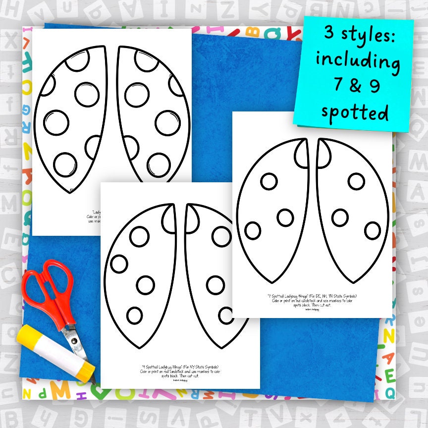 Printable Kids Ladybug Craft Template, Bug Craft, Insect Craft, Spring ...