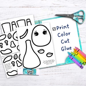 Giraffe Craft, Kids Printable Craft Template, Zoo Animal Craft, Letter ...