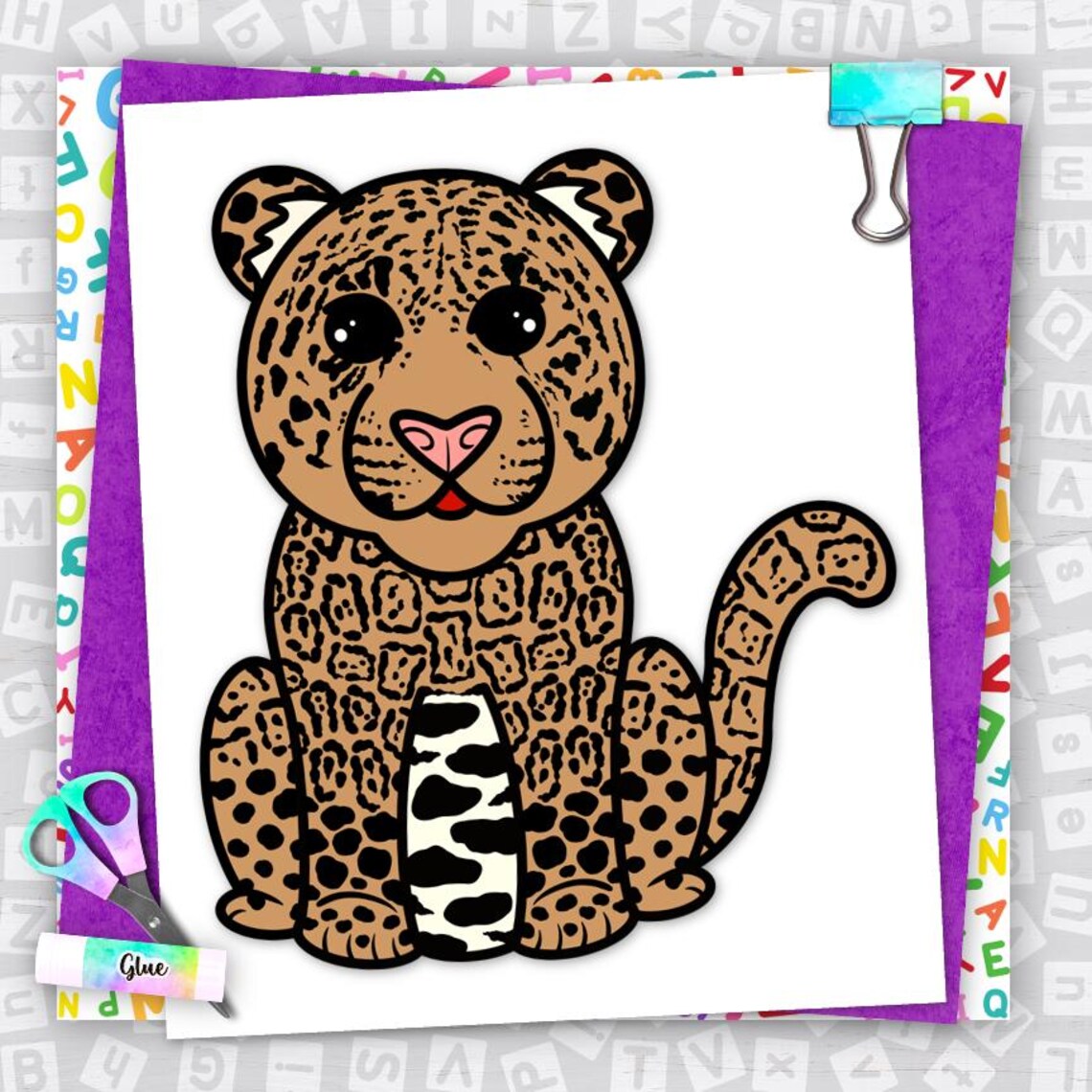 Jaguar Craft, Kids Printable Craft Template, Letter J, Zoo Animals ...