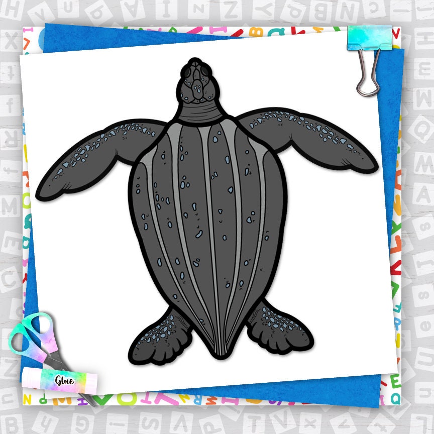 Leatherback Sea Turtle Craft, Kids Printable Craft Template, Ocean ...