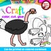 Ostrich Craft, Kids Printable Craft Template, Letter O, Science ...