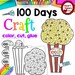Kids Printable 100 Days of School Craft Template, Popcorn Craft ...