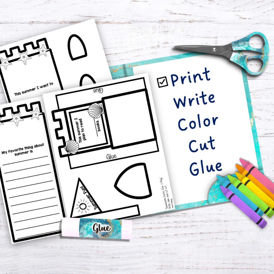 Sandcastle Craft, Kids Printable Craft Template, Summer Craft, End of ...