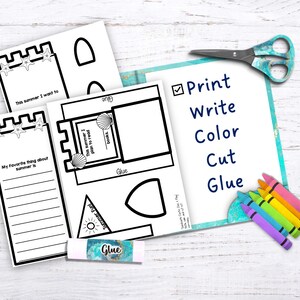 Sandcastle Craft, Kids Printable Craft Template, Summer Craft, End of ...