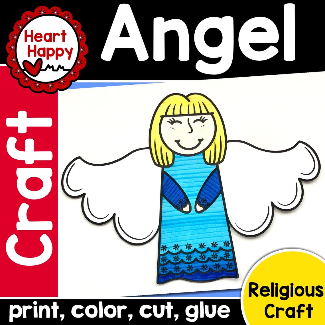 Angel Kids Printable Craft Template Kids Religious Craft Etsy angel-kids-printable-craft-template-kids-religious-craft-etsy