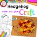 Hedgehog Kids Printable Craft Template, Kids Fall/autumn Craft ...