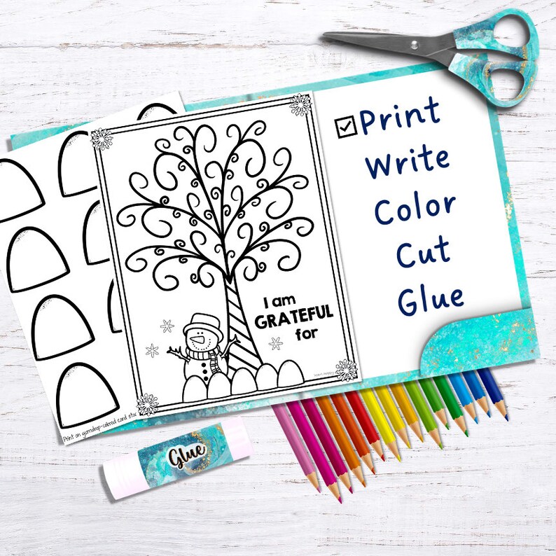 Grateful Tree Kids Printable Craft Template , Winter Paper Craft ...