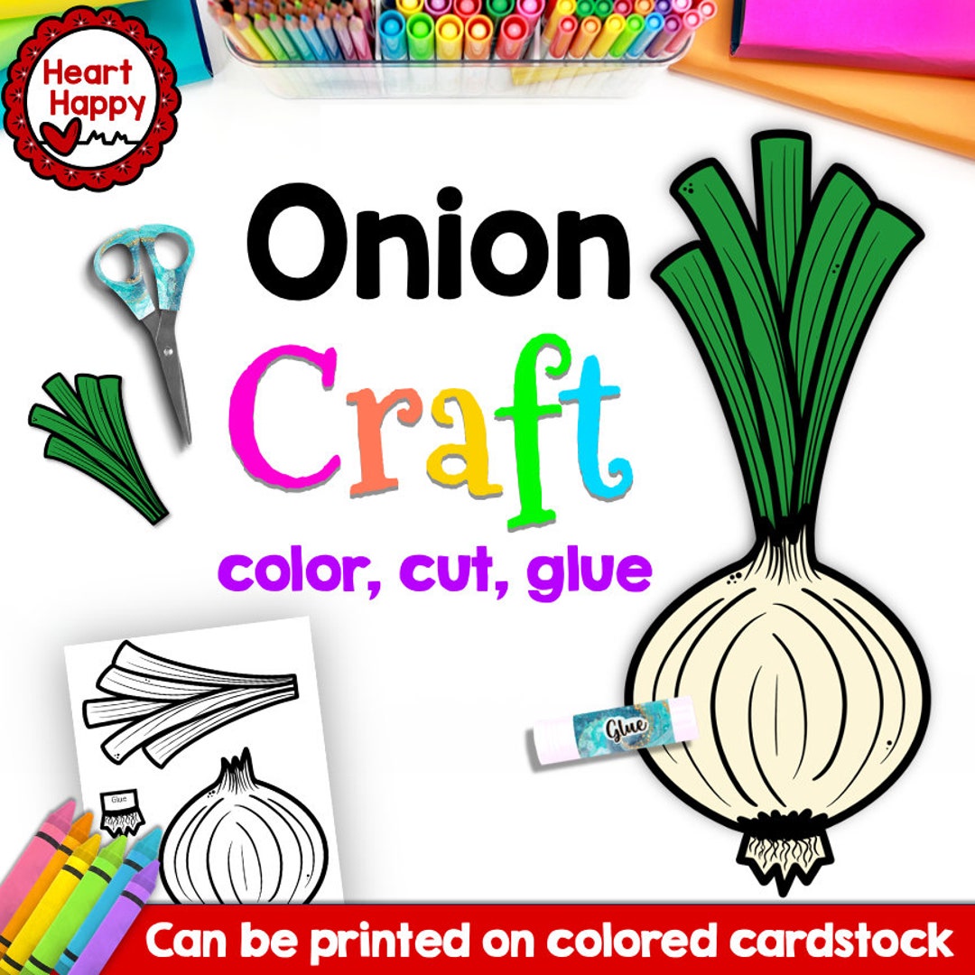 Onion Craft, Kids Printable Craft Template, Vegetable, Nutrition, State ...