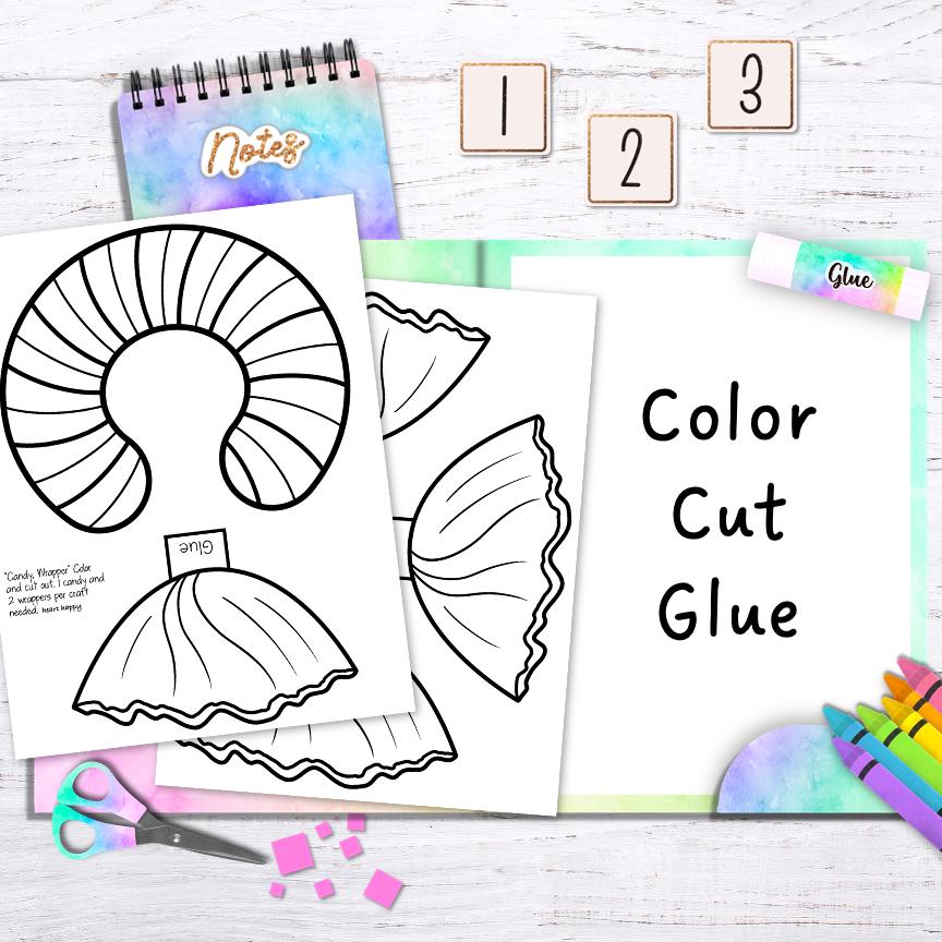 Letter C Candy Craft, Printable Kids Craft Template, Alphabet Craft ...