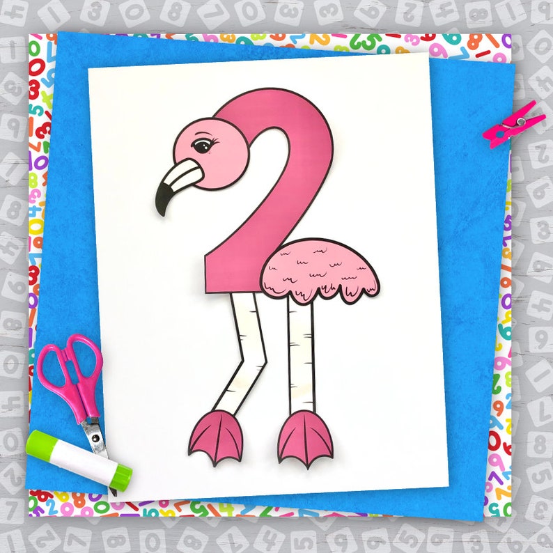 Number Two Craft, Kids Printable Craft Template, Number Recognition ...