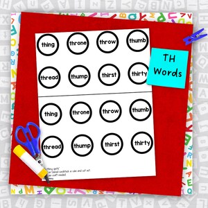 TH Digraph Craft, Kids Printable Craft Template, Theo Thing Craft ...