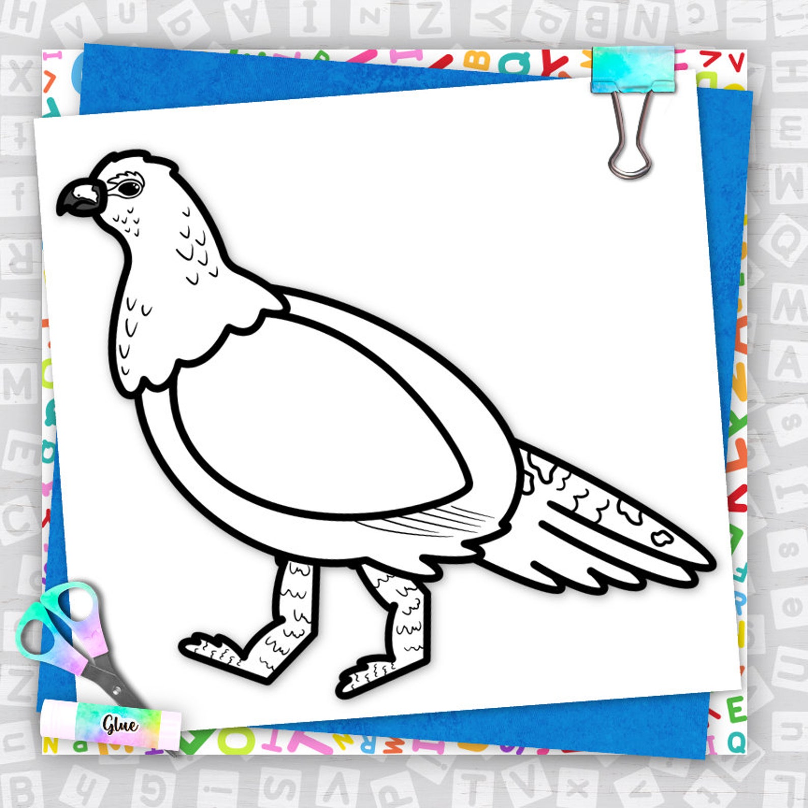 Willow Ptarmigan Bird Craft, Kids Printable Craft Template, Alaska ...