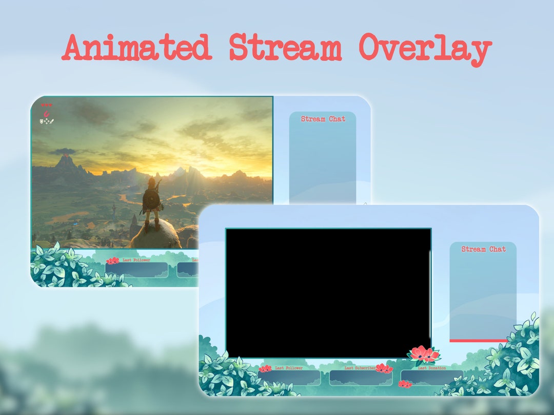 Twitch Animated Overlay - Nature and Flowers Stream Overlay - Etsy