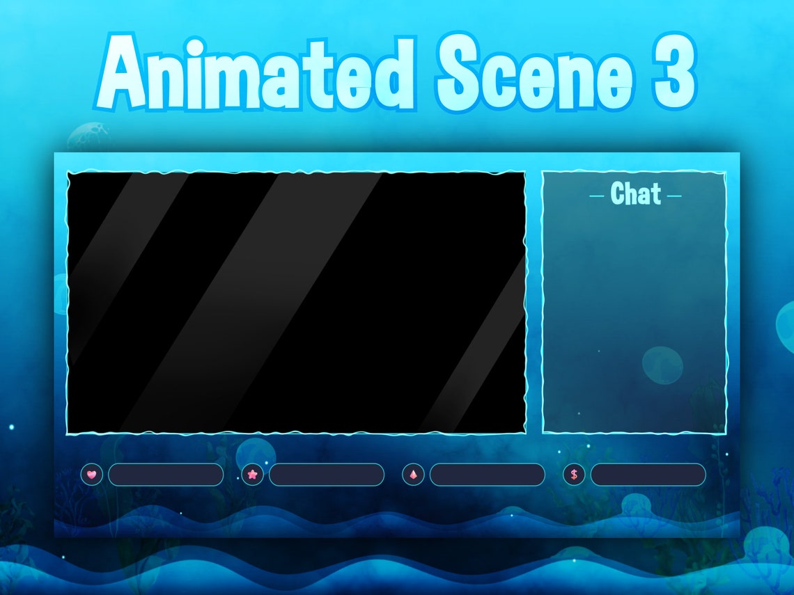 Animated Stream Overlay Cozy Underwater Twitch Overlay - Etsy Canada